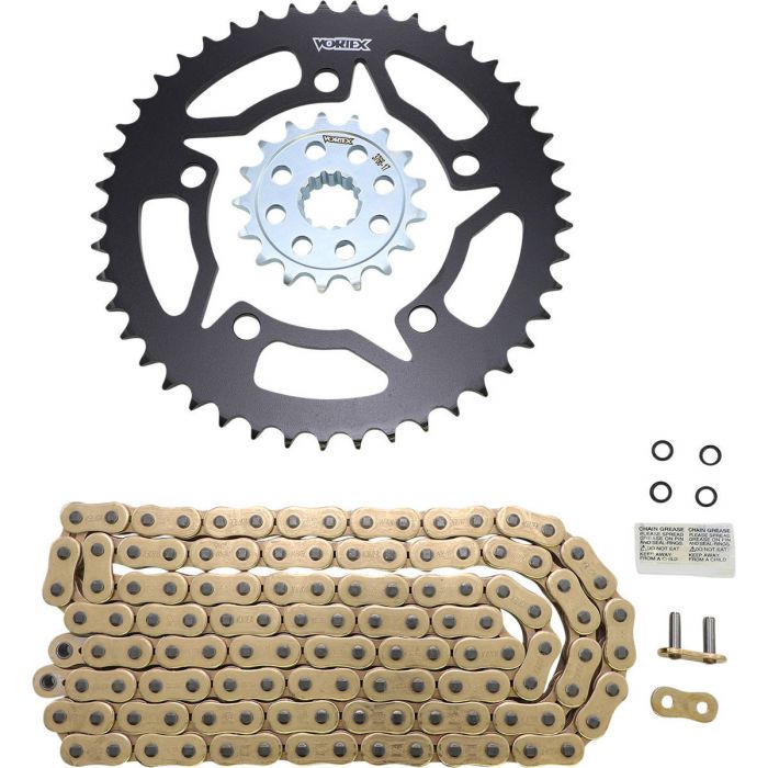 Vortex SSCS Super Street 520 Conversion Sprocket and Chain Kit - Gold ...