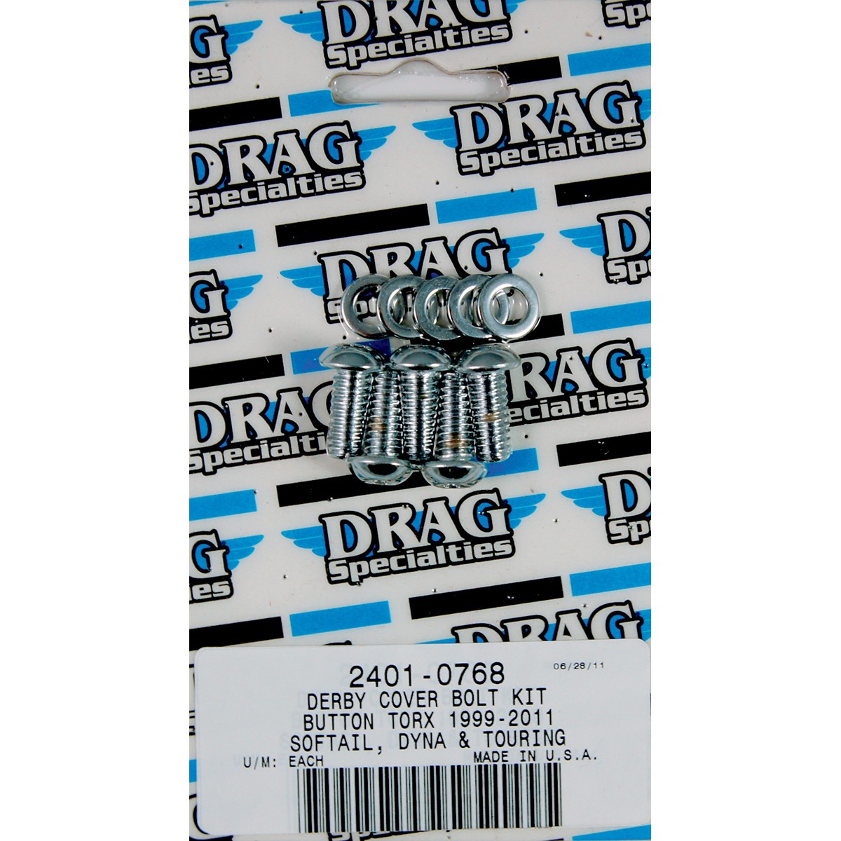 Drag Specialties Derby Cover Socket-Head Bolt Set Chrome (button-head ...