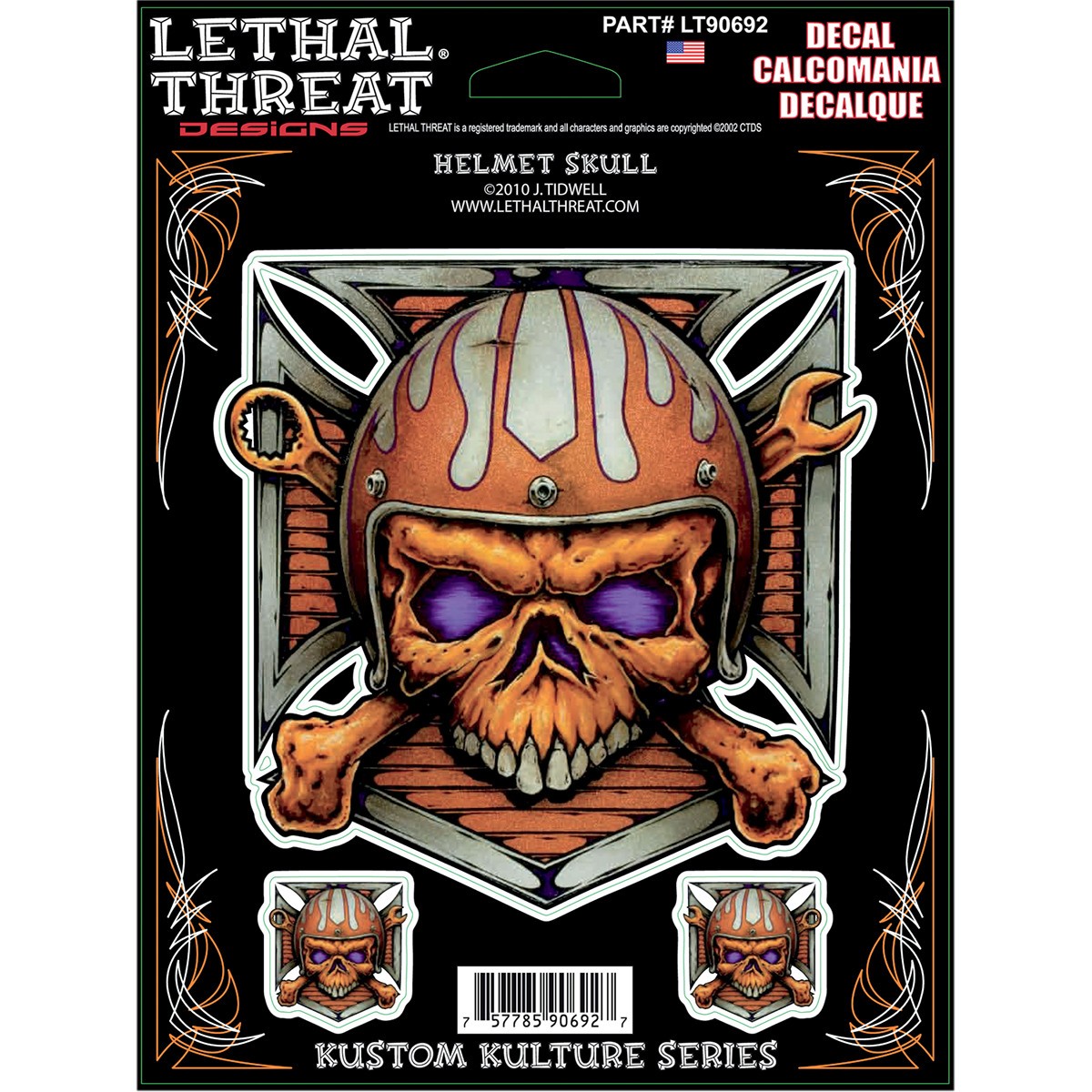 Lethal Threat Helmet Skull Decal Set - Decals-Stickers-Patches ...