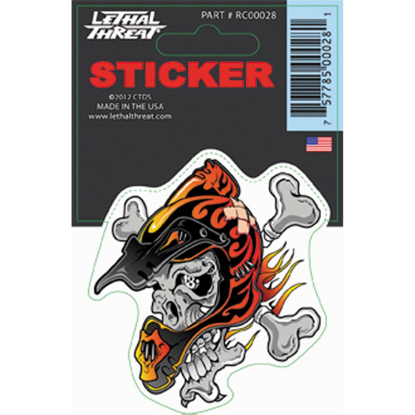 Lethal Threat Helmet Skull Decals (Pack of 5) - Decals-Stickers-Patches ...