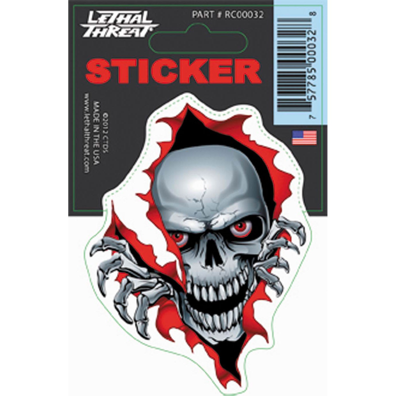 Lethal Threat Rip Skull Decals (Pack of 5) - Decals-Stickers-Patches ...