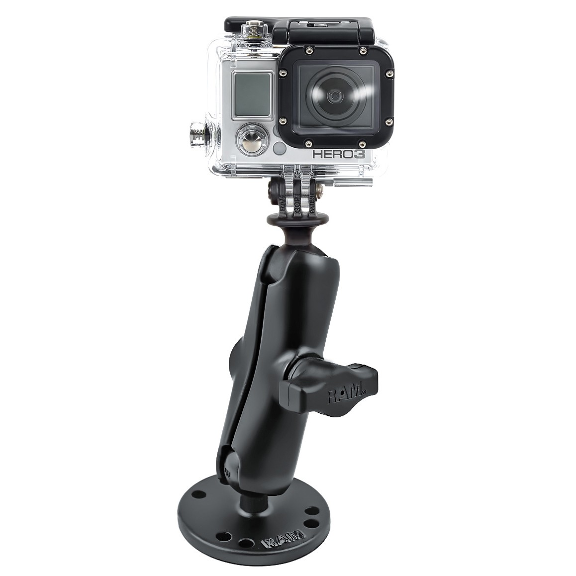 RAM Mounts Round Base GoPro Complete Kit - Supports | FortNine Canada