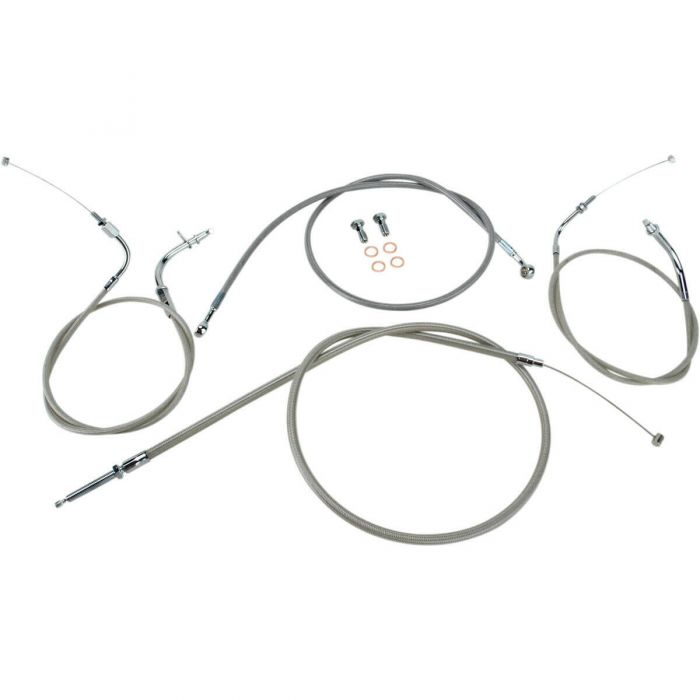 Baron Custom Accessories Stainless Handlebar Cable and Line Kit ...