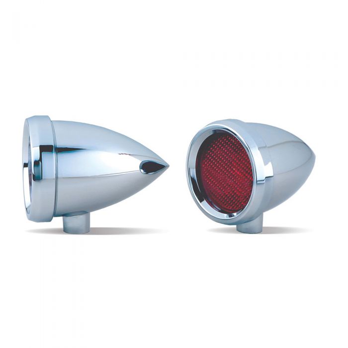 Arlen Ness 2in. Speeding Bullet Marker Light - Chrome - Red LED - 12 ...