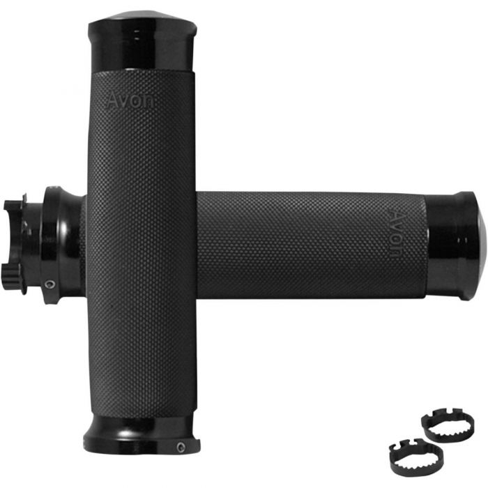 Avon Grips Cruiser Custom Contour Grips Anodized Black Standard ... Avon Grips Cruiser Custom Contour Grips Anodized Black Standard ...