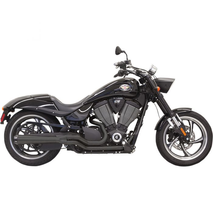 Bassani Road Rage 2-Into-1 Exhaust System Black - Mid-Length - 6H22RB ...