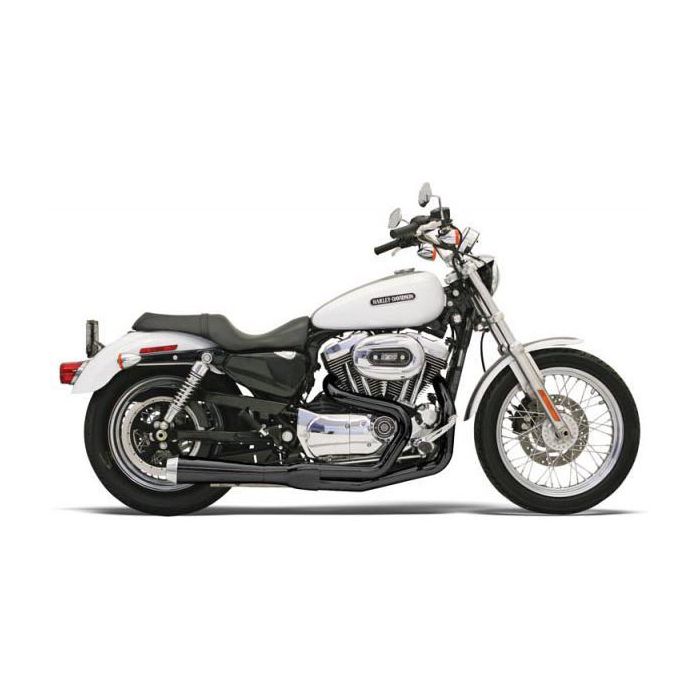 Bassani Road Rage 2-Into-1 Exhaust System Black - Short/Upswept ...