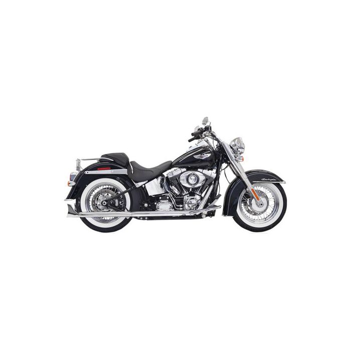 Bassani True Duals Exhaust System with Fishtail Muffler Chrome - 30 ...