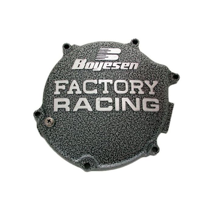 Boyesen Factory Racing Clutch Cover Silver/Black - CC-11A | FortNine Canada