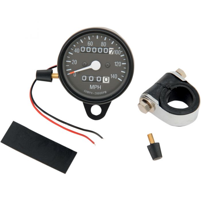 Drag Specialties Mini Mechanical Speedometer with Tripmeter | FortNine ...