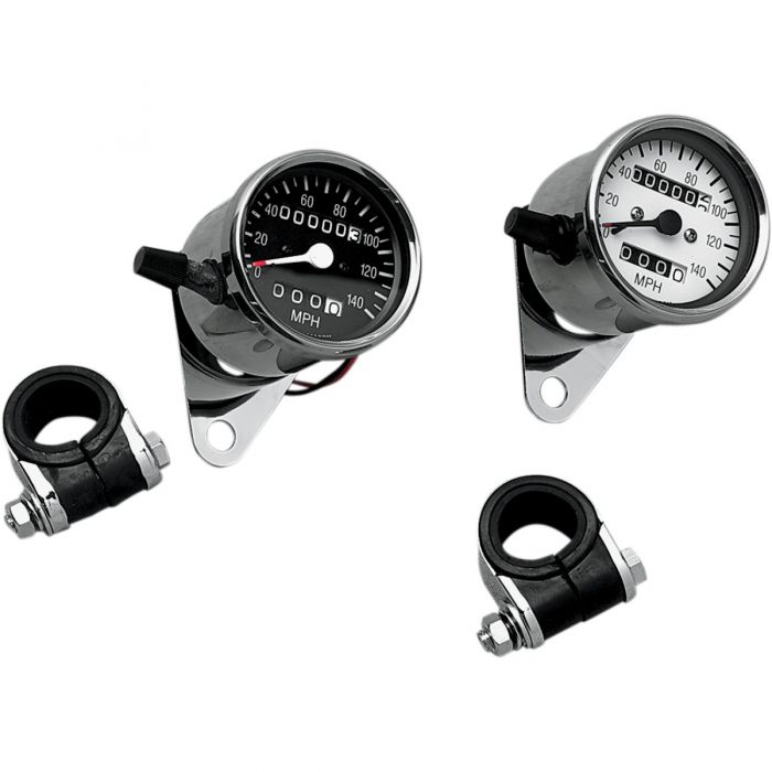 Drag Specialties 2.4in. Mini Mechanical Speedometer 140 MPH - 2:1 Ratio ...