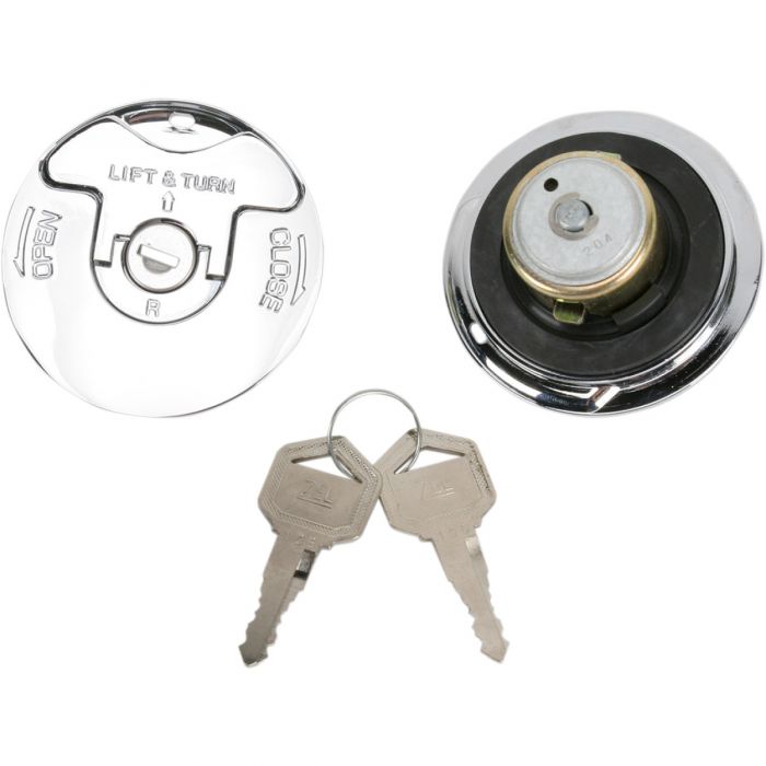 Drag Specialties Flush-Mount Locking Gas Cap Set - DS390079 | FortNine ...
