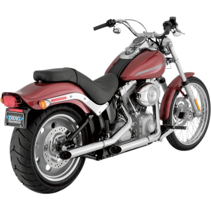 Drag Specialties Python 2.5" Slash-Cut Slip-On Mufflers - Chrome - 1801 ...