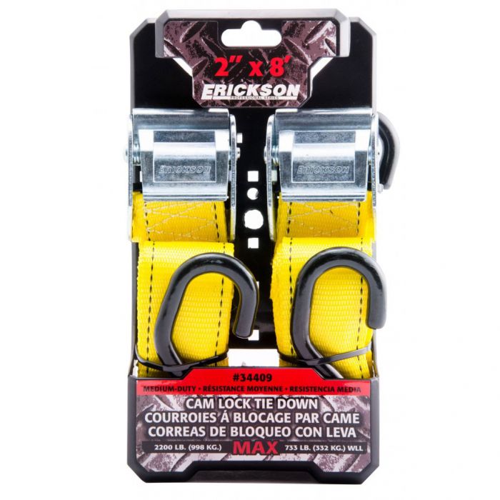 Erickson Cam Buckle Tie-Down Straps - 34409 (2-Pack) | FortNine Canada