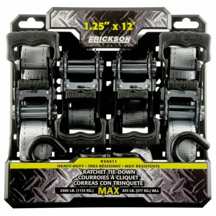 Erickson Long Handle Ratchet Tie-Down Straps | FortNine Canada