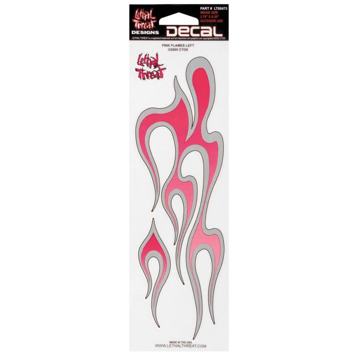 Lethal Threat Pink Flame Left Decals (Pack of 4) | FortNine Canada