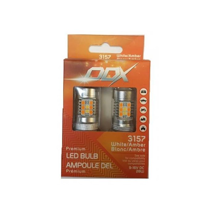 ODX 3157 Switchback Mini LED Bulbs - 3157SWB-A | FortNine Canada