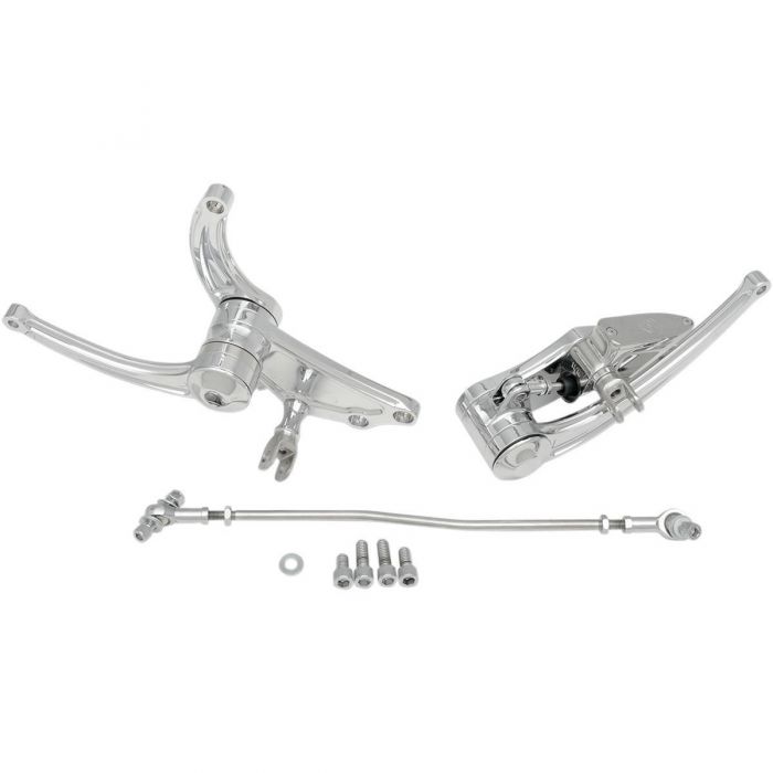 Performance Machine Stock Length Contour Forward Controls - Chrome ...