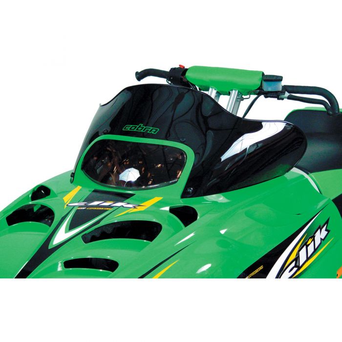PowerMadd Cobra Snowmobile Windshield 10.25in. - Black/Cobra Logo ...