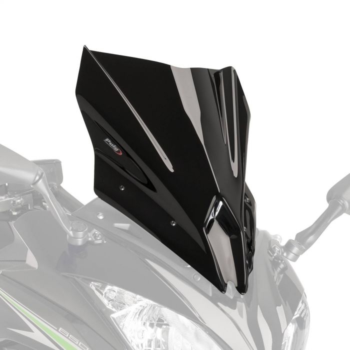 Puig Racing Windshield Black - 9711N | Kawasaki Ninja 650 2017-2018 ...