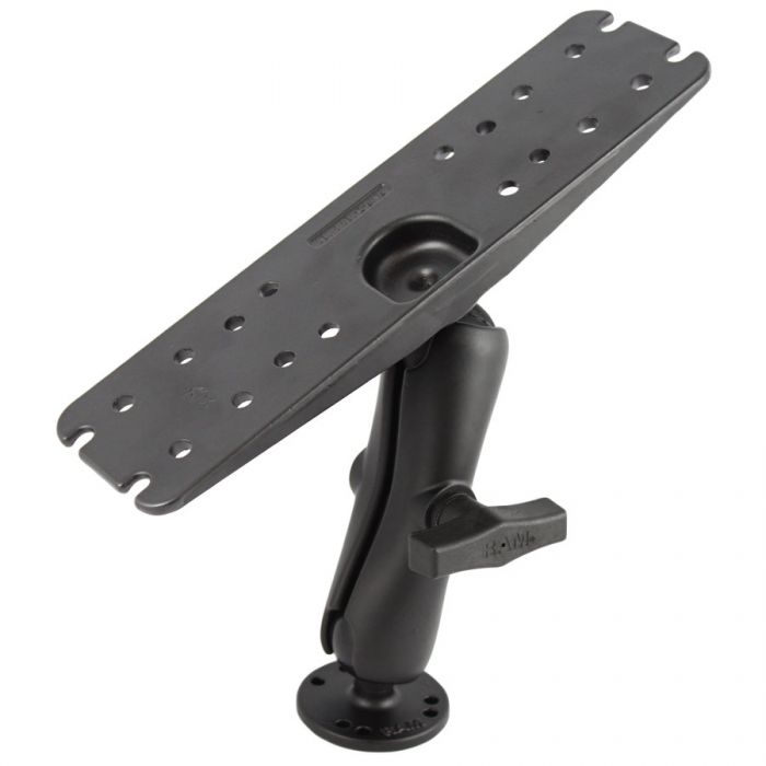 RAM Mounts 3" x 11" Rectangular Plate with 1.5" Ball, Double Socket Arm ...