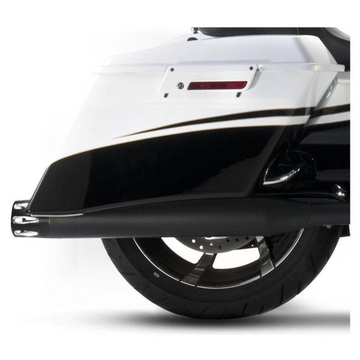 Rinehart Racing 4.5" Slip-On Mufflers Black Mufflers / Black Merge End ...