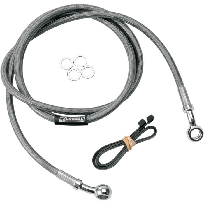 Russell Extended Length Braided Front Brake Line Kit 64 1/2" Length ...