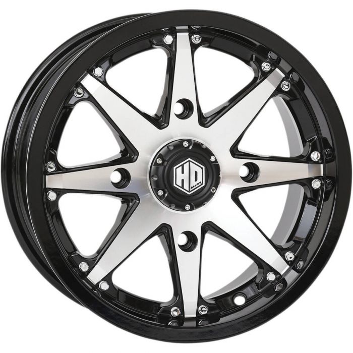 STI HD10 Alloy Wheel 12x7 - 5+2 Offset - 4/110 - Machined/Gloss Black ...