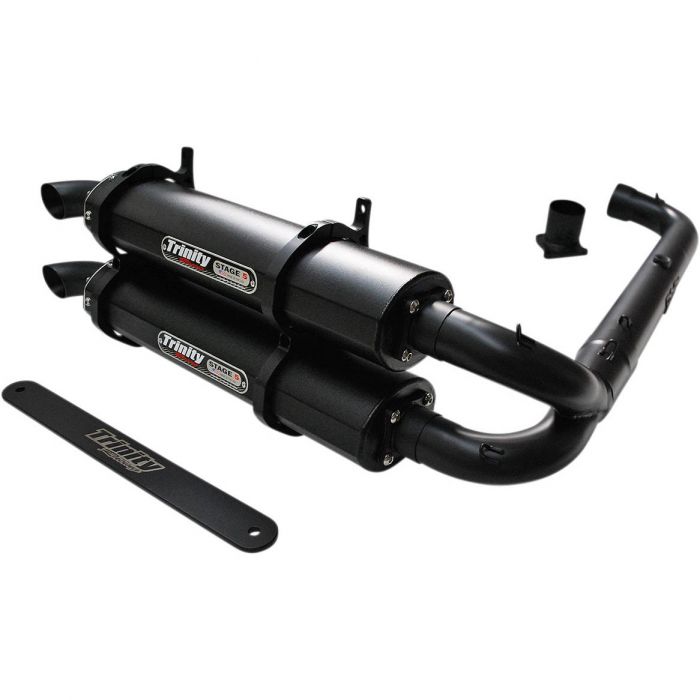 Trinity Racing Dual Exhaust System Cerakote Black - TR-4153D-CB ...