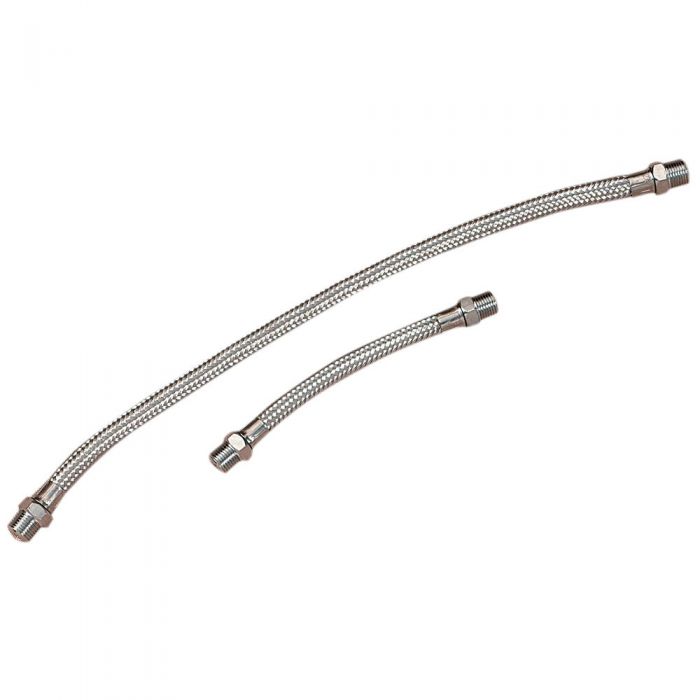 Drag Specialties Stainless Steel Braided Rocker Oil Line Set - DS222132 ...