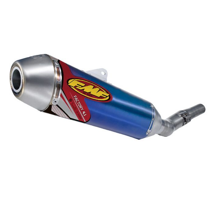 FMF Racing Factory 4.1 Slip-On Exhaust Stainless Midpipe - Blue ...