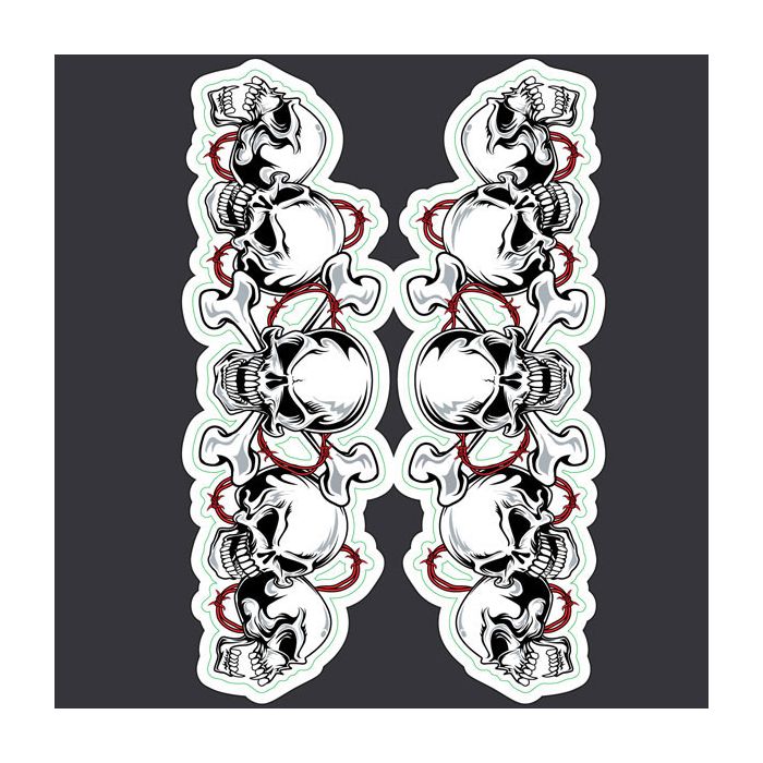 Lethal Threat String of Skulls Decals (Pack of 2) | FortNine Canada